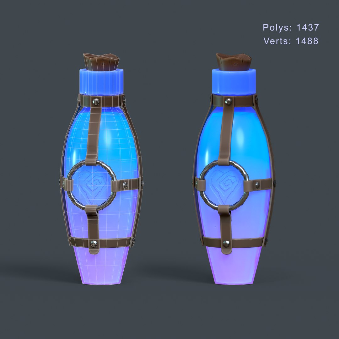 Magic Potions PBR Low Poly Game Ready Stylized 3d Model 3D - TurboSquid 1995716