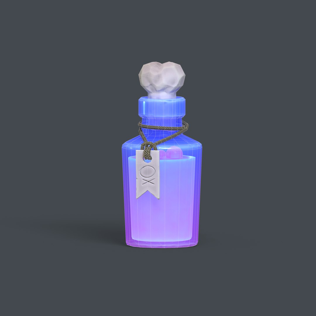 Magic potions PBR Low Poly Game Ready Stylized 3d model 3D - TurboSquid ...