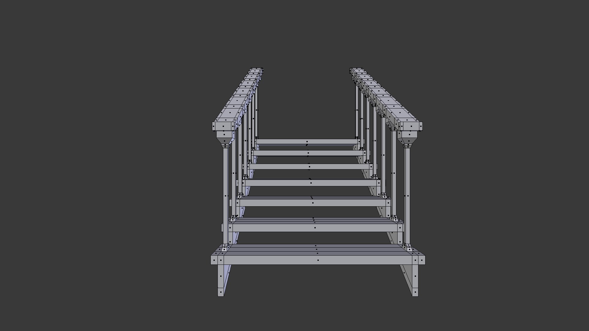 3D Model Wooden Stairs Package - TurboSquid 1279625