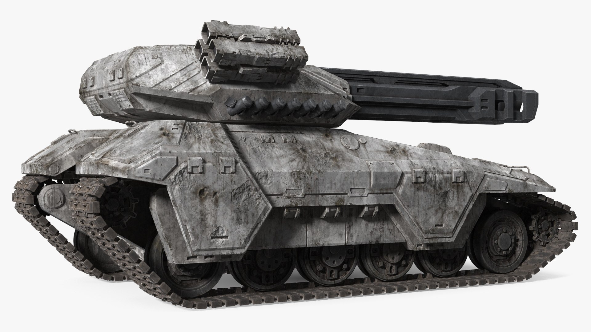 3D Futuristic Battle Tank With Damage - TurboSquid 2346090
