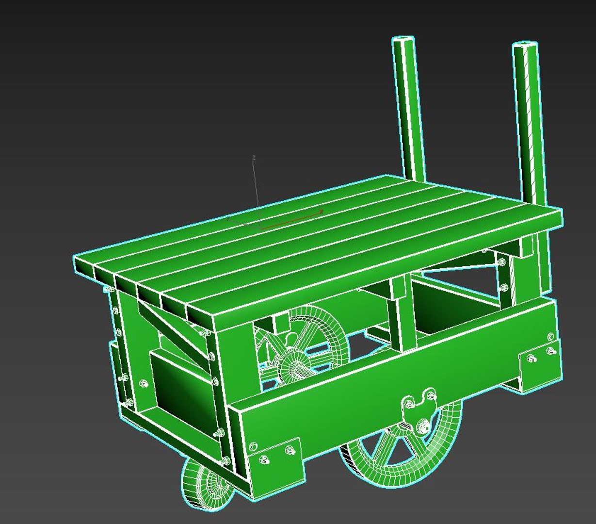 3D Old Industrial Factory Cart - TurboSquid 1524375