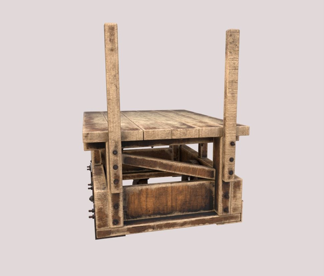 3D Old Industrial Factory Cart - TurboSquid 1524375