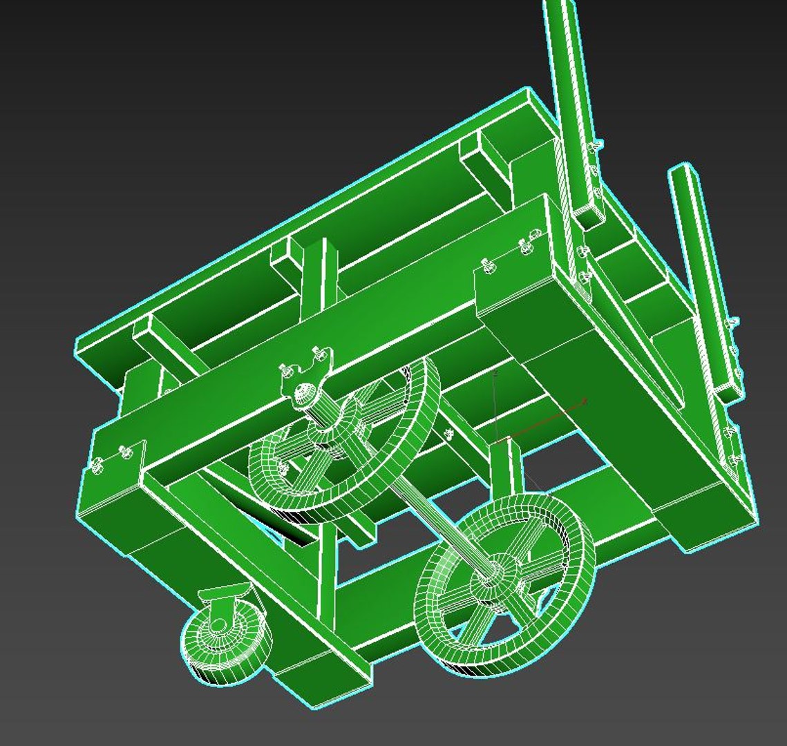 3D Old Industrial Factory Cart - TurboSquid 1524375