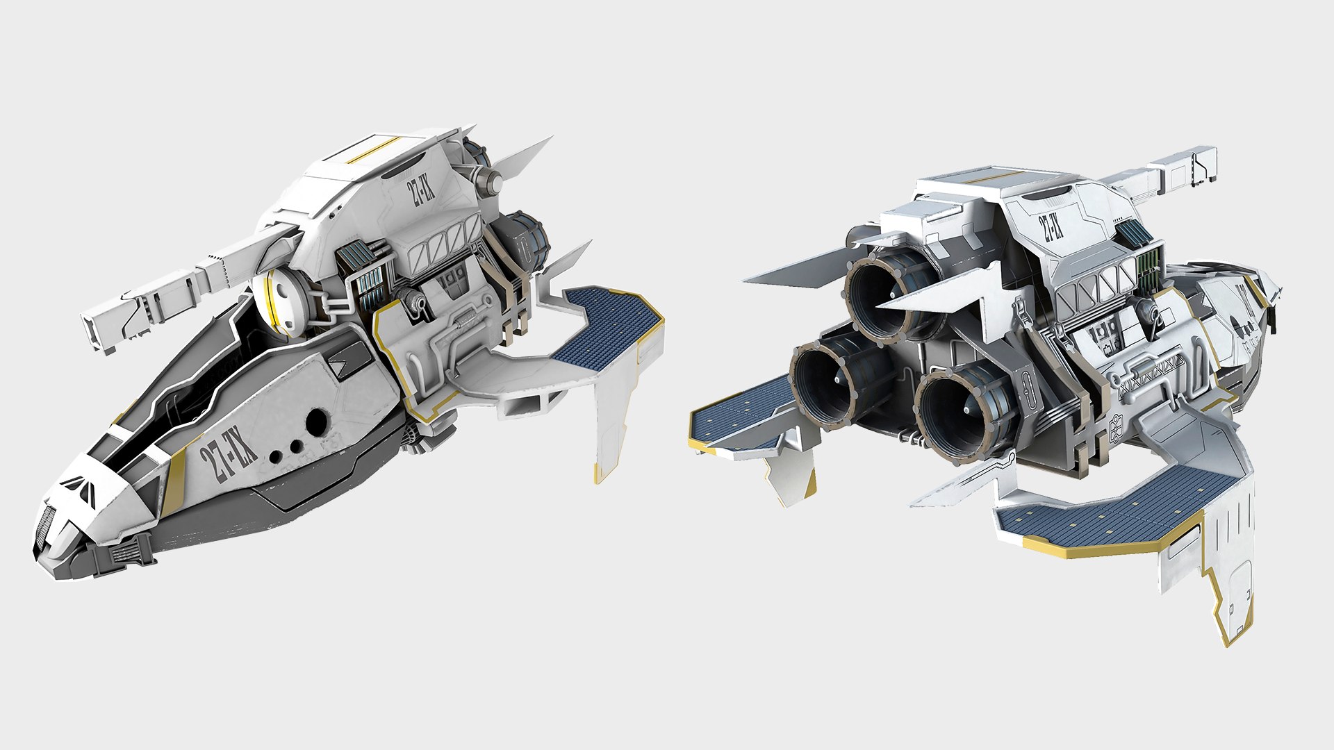 Space Aircraft 3D Model - TurboSquid 1584520