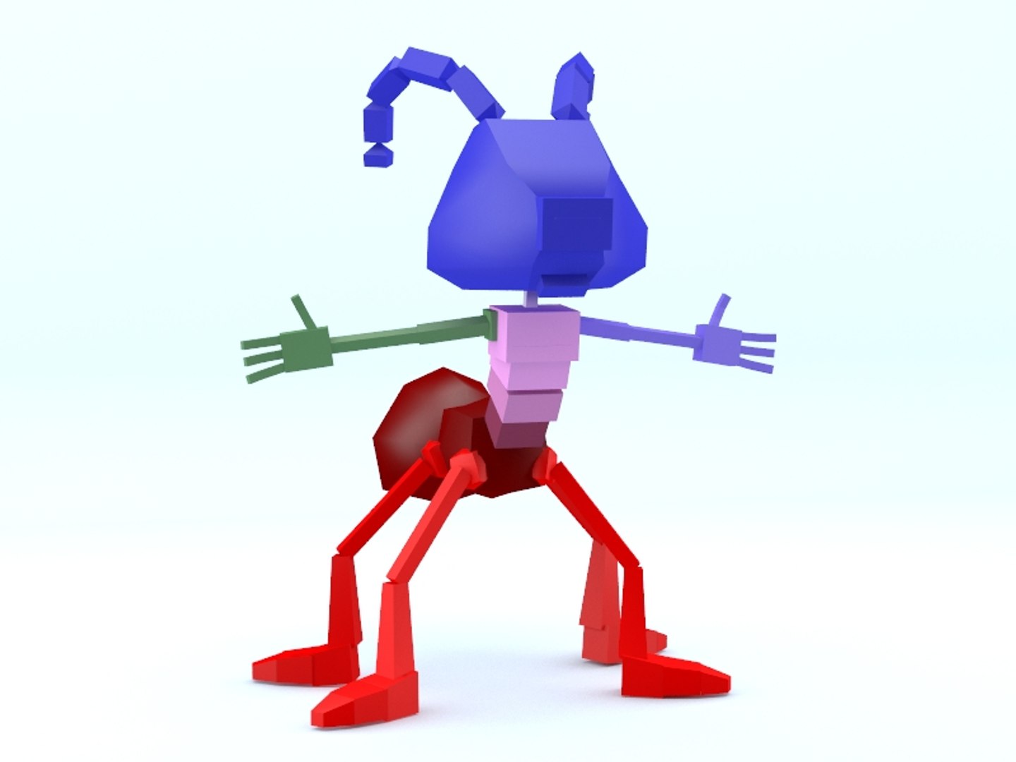 - Cartoon Ant Rigged Character 3d Model