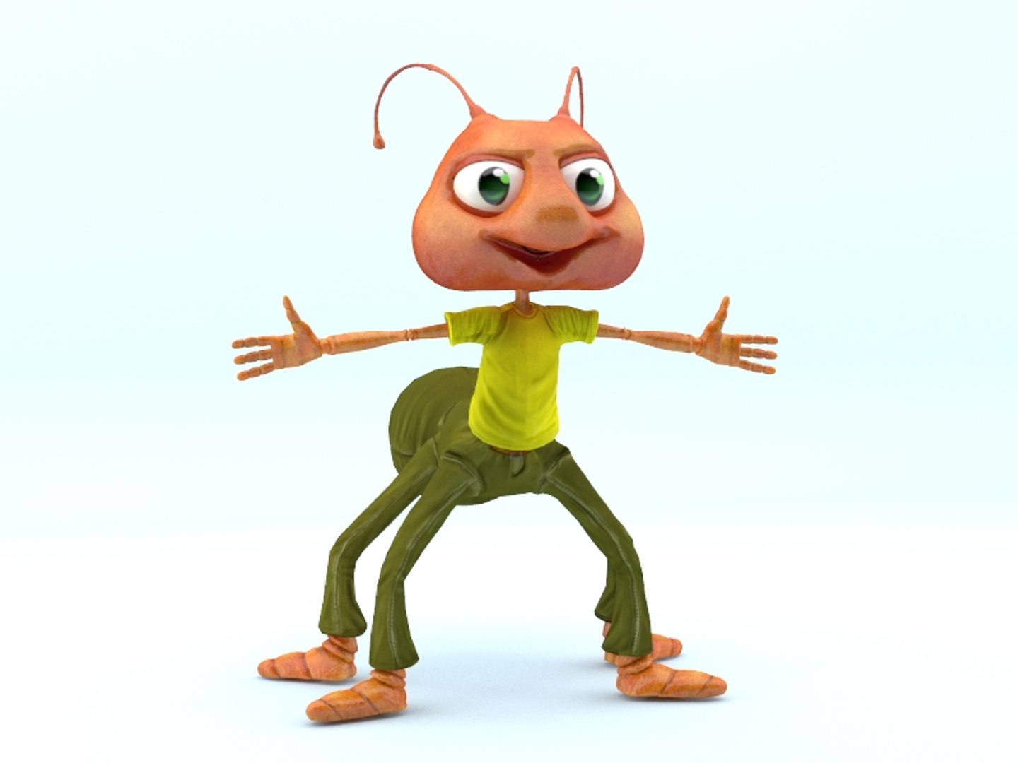- Cartoon Ant Rigged Character 3d Model