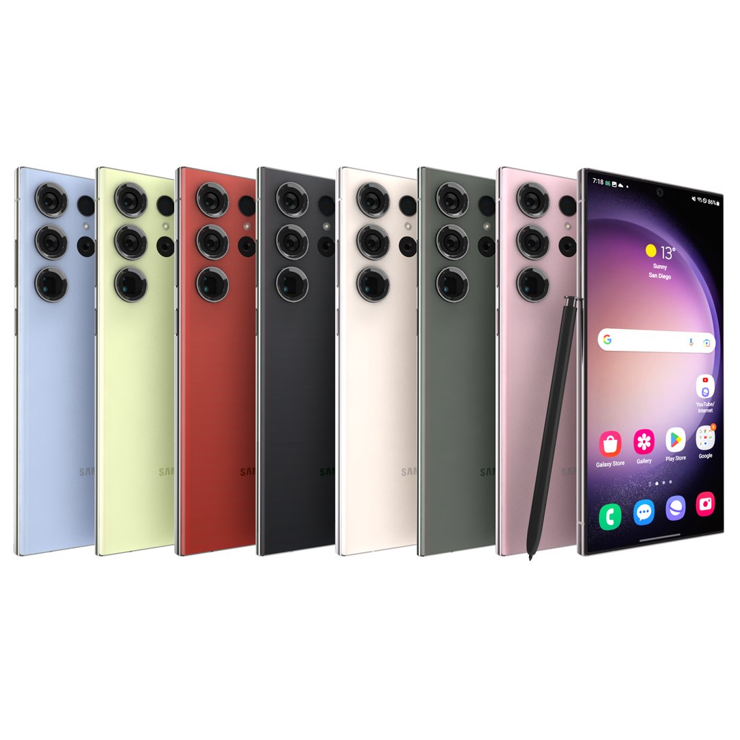 3D Samsung Galaxy S23 Ultra Full Color - TurboSquid 2037123