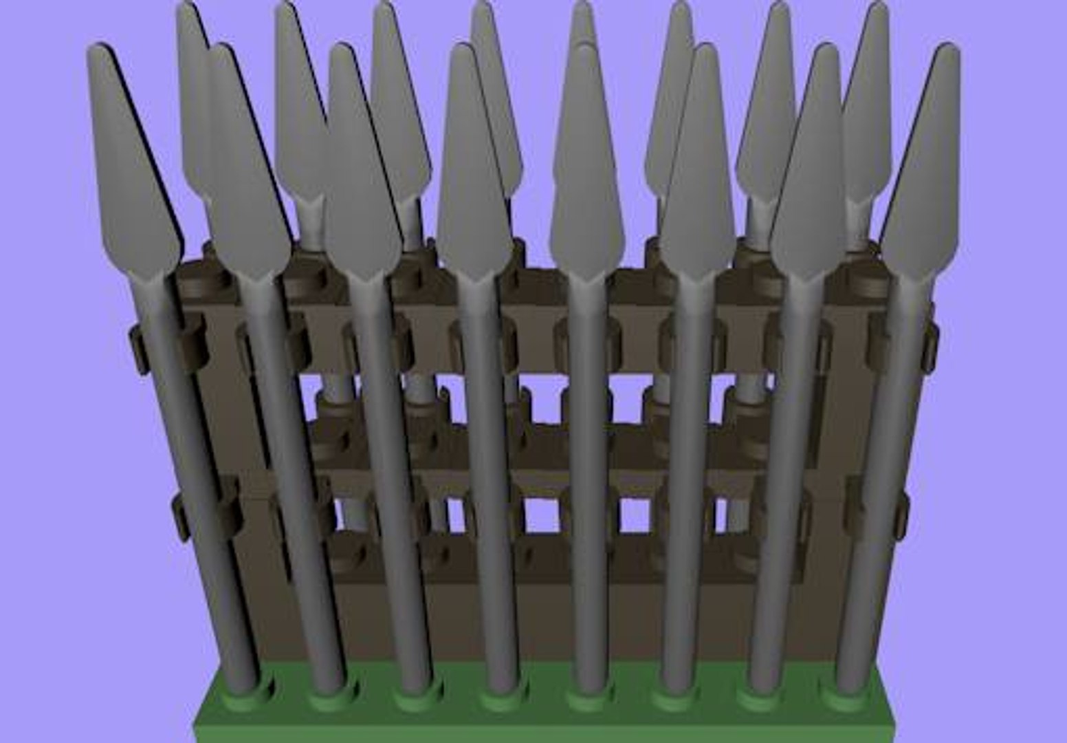 3d Lego Rack Spears Model