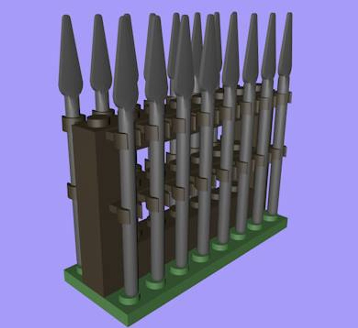 3d Lego Rack Spears Model