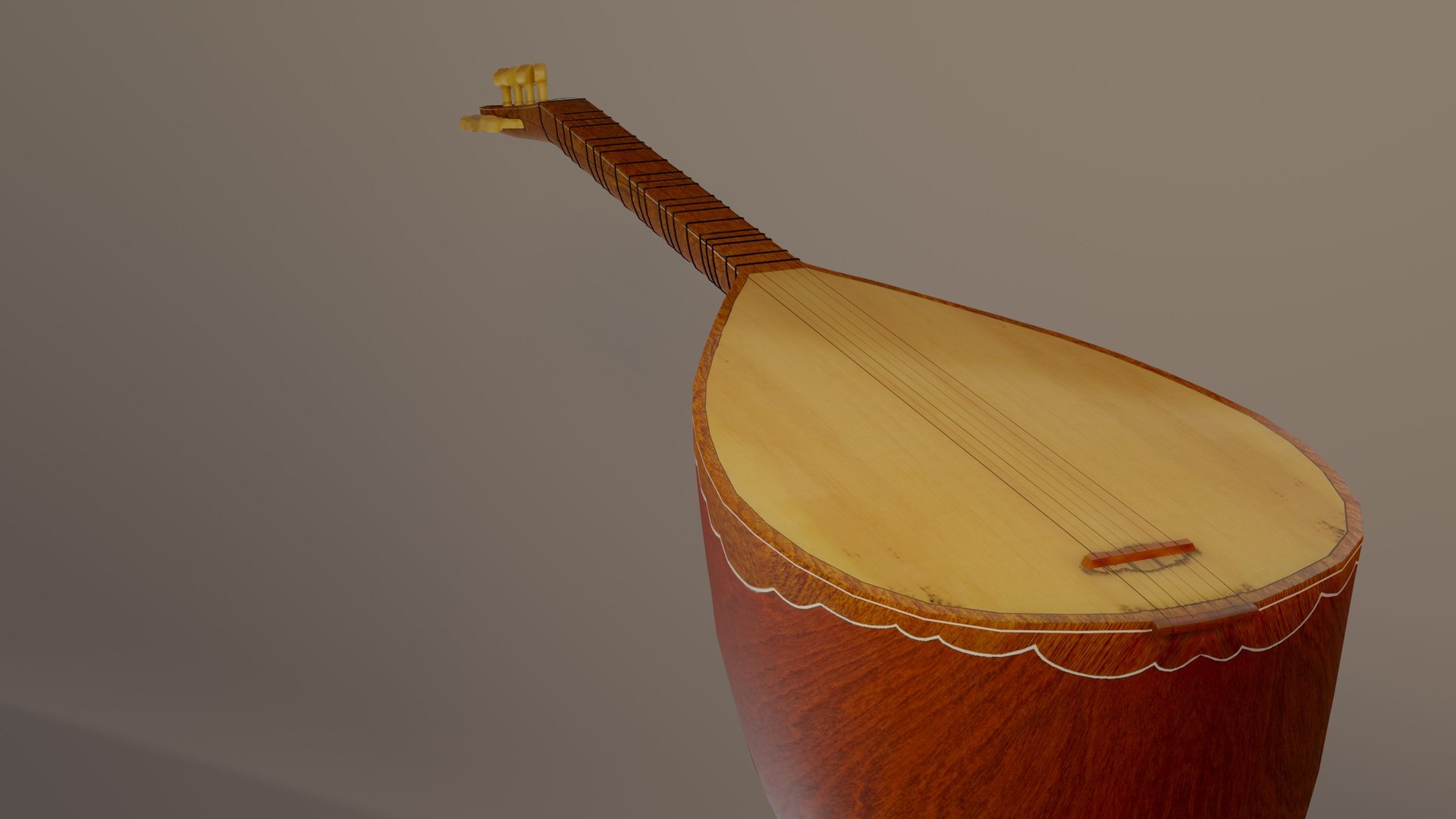 Saz Baglama Instrument 3D Model - TurboSquid 2032198