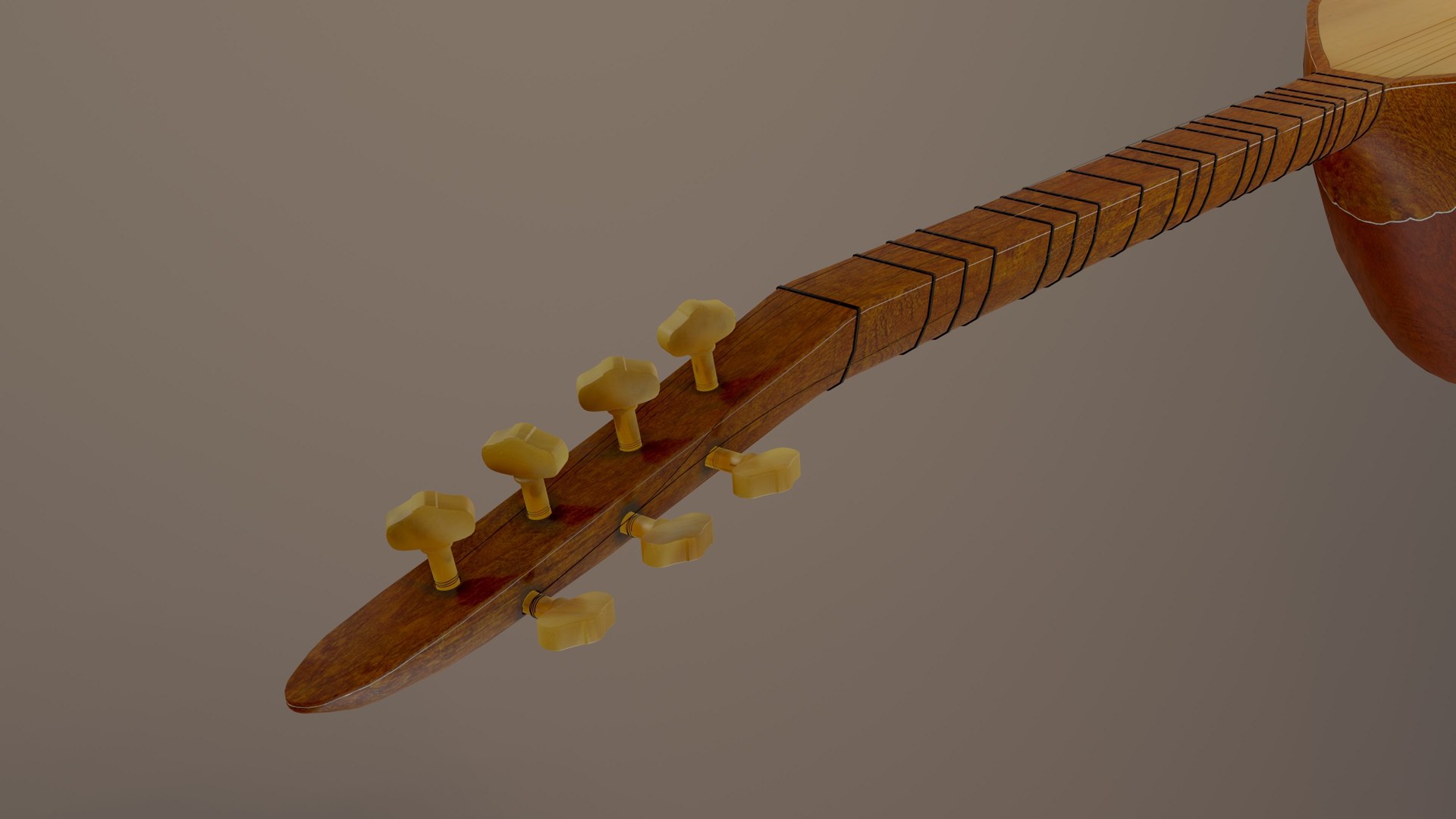 Saz Baglama Instrument 3D Model - TurboSquid 2032198