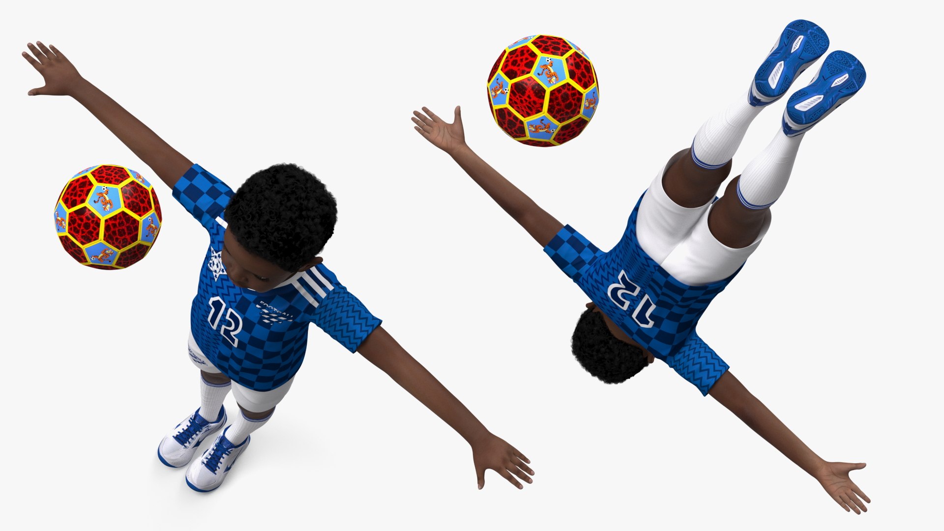 Black Child Boy With Ball Rigged 3D - TurboSquid 1952771
