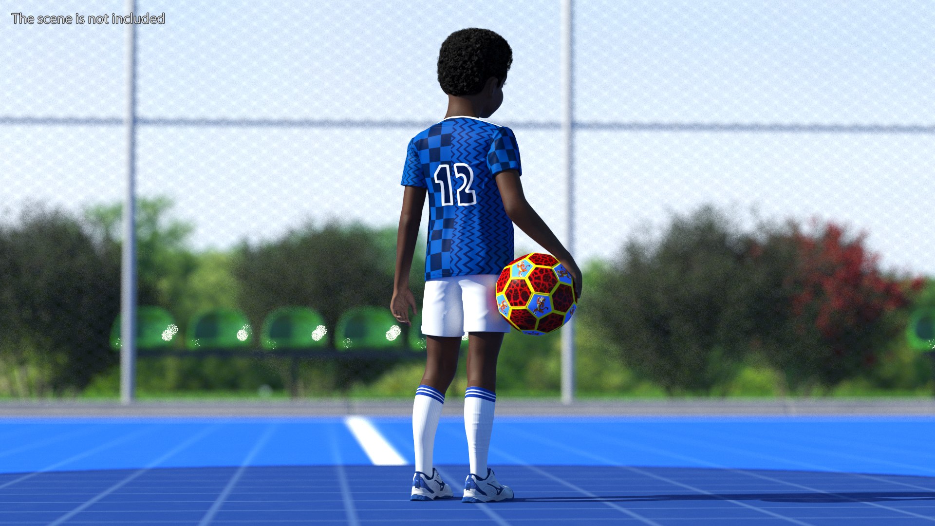 Black Child Boy With Ball Rigged 3D - TurboSquid 1952771