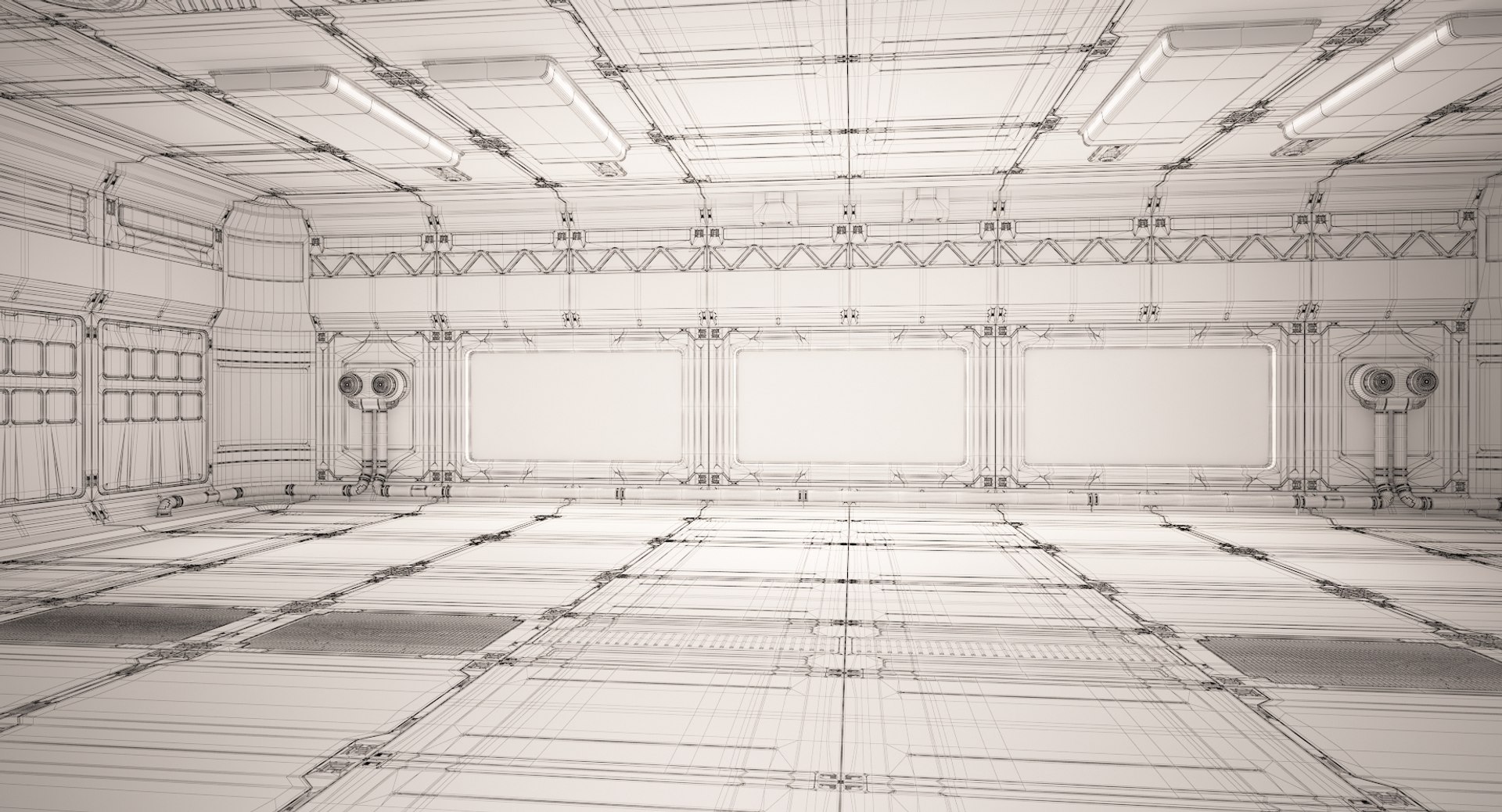 Sci Fi Lab Interior 3D Model - TurboSquid 1356433