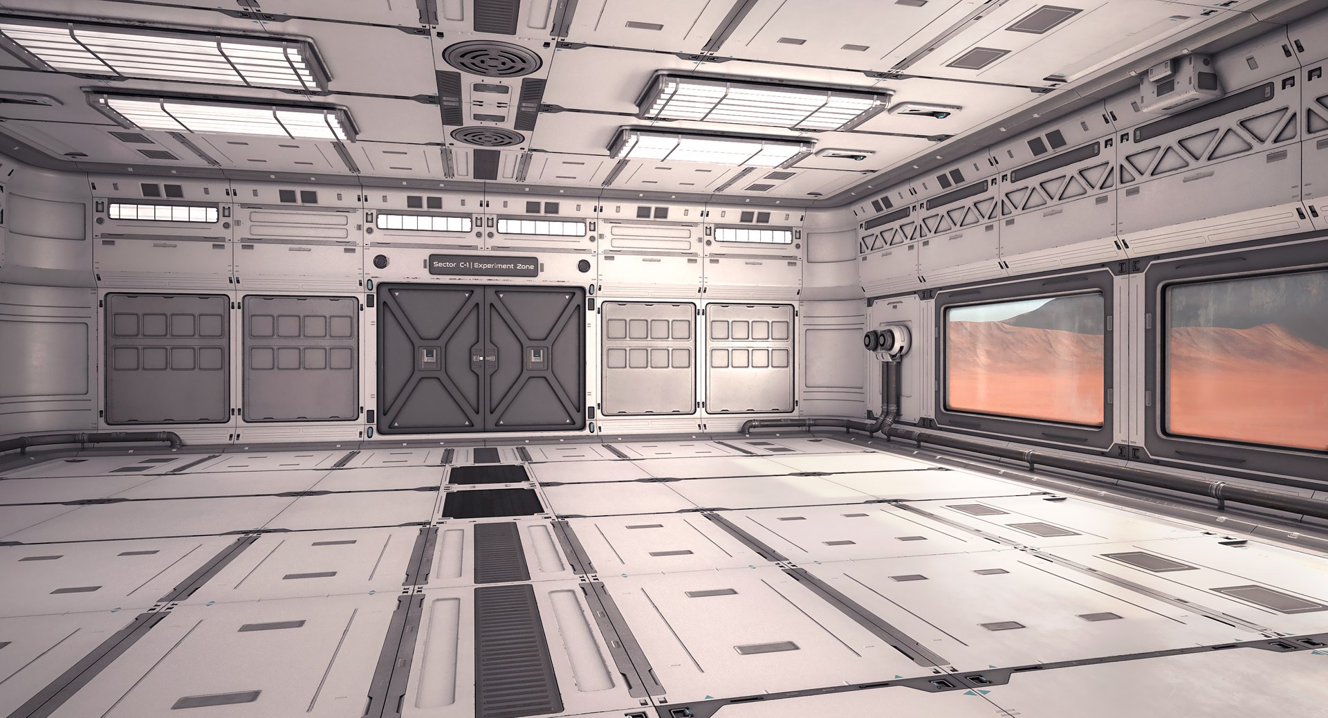 Sci Fi Lab Interior 3D Model - TurboSquid 1356433