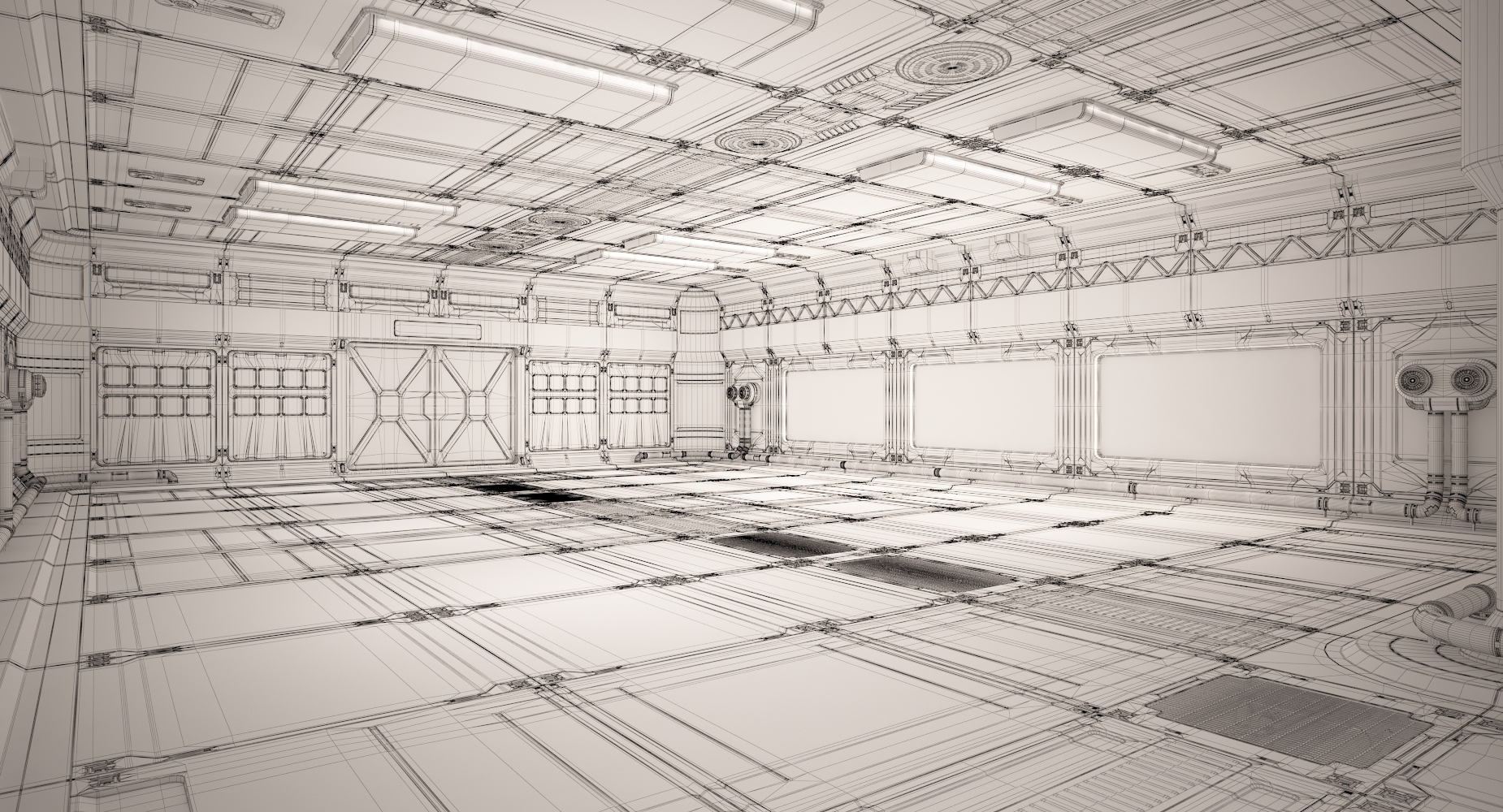 Sci fi lab interior 3D model - TurboSquid 1356433