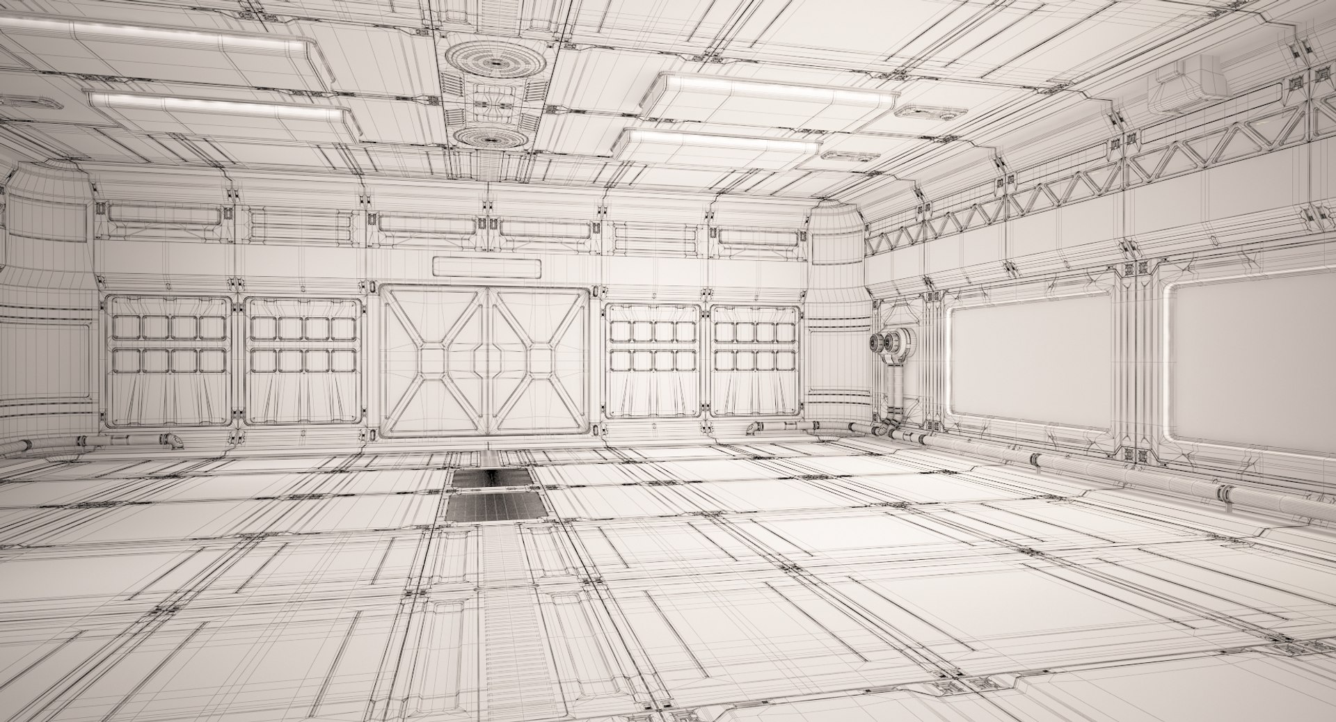 Sci Fi Lab Interior 3D Model - TurboSquid 1356433