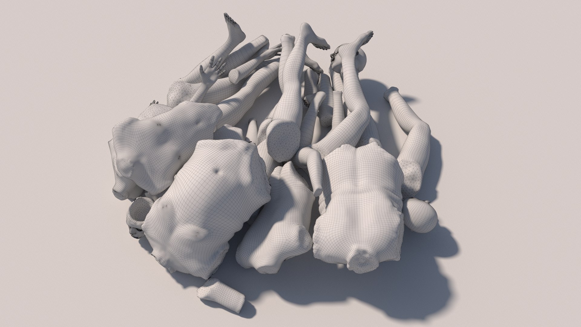 3D Small Corpse Body Parts Pile Model - TurboSquid 2098968
