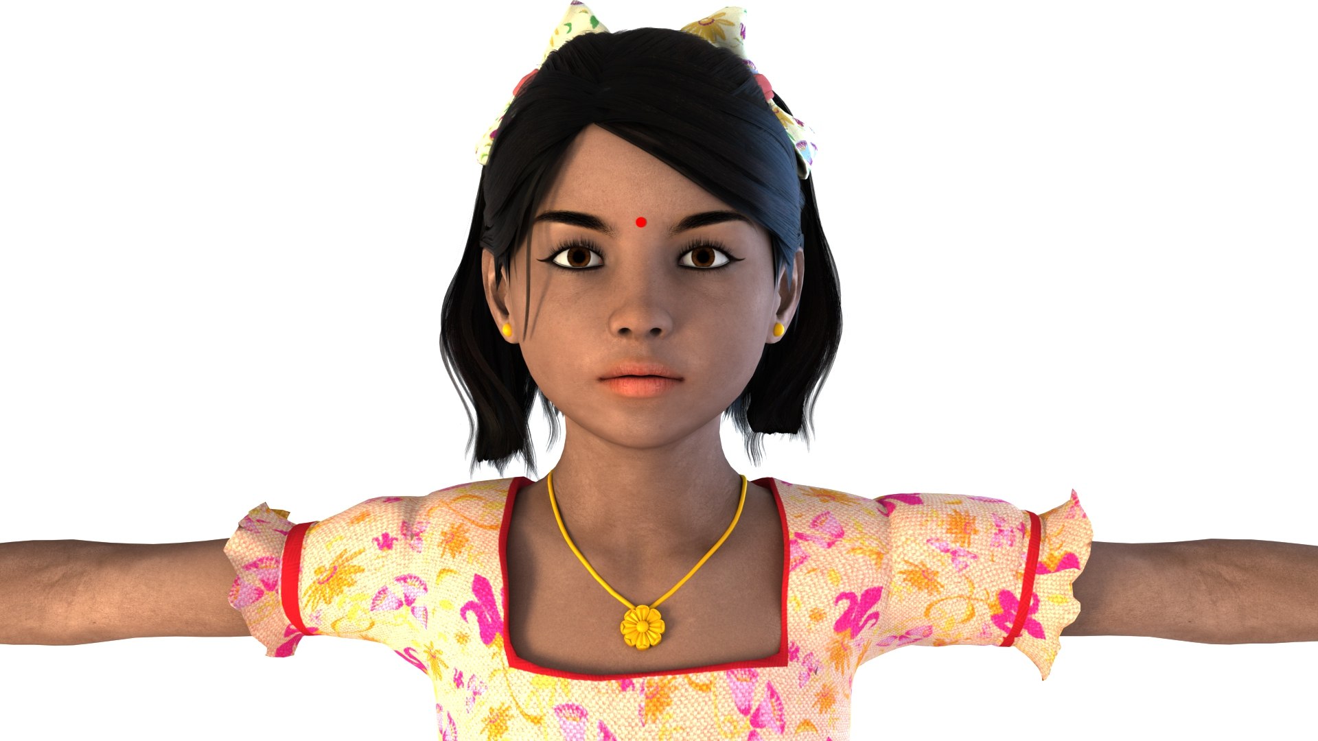 Indian Girl 3D Model - TurboSquid 2349410