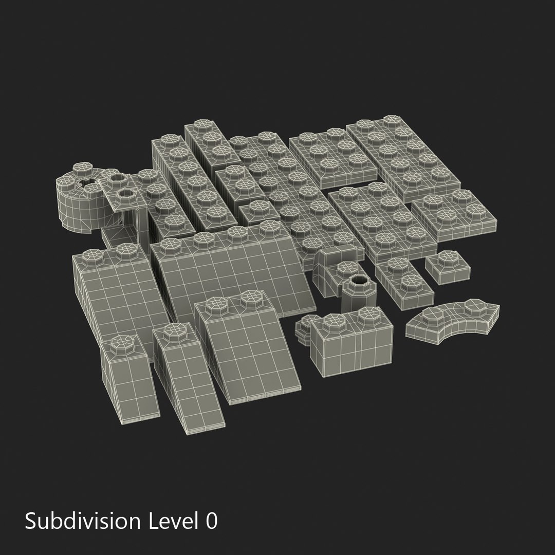 Lego Bricks Set Design 3d Model