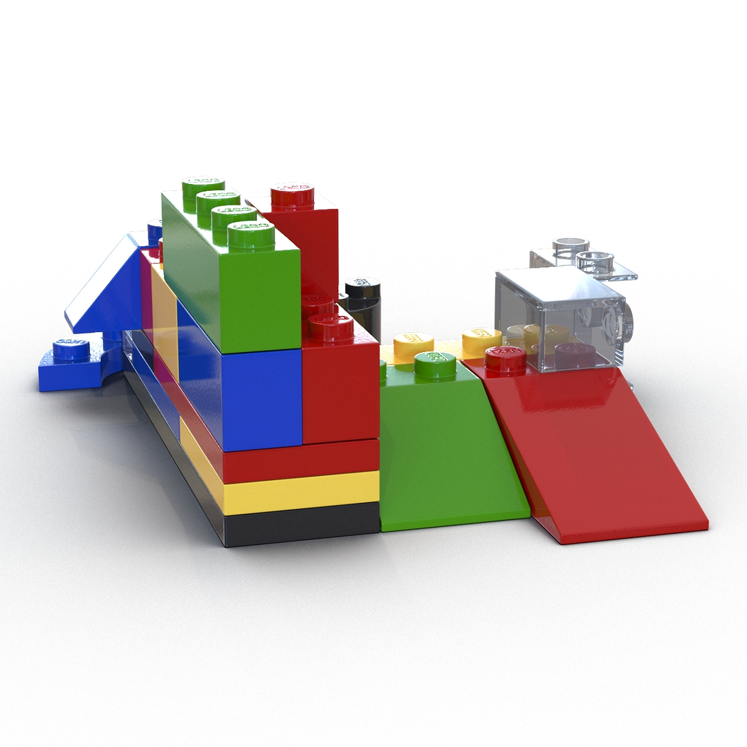 lego bricks set design 3d model