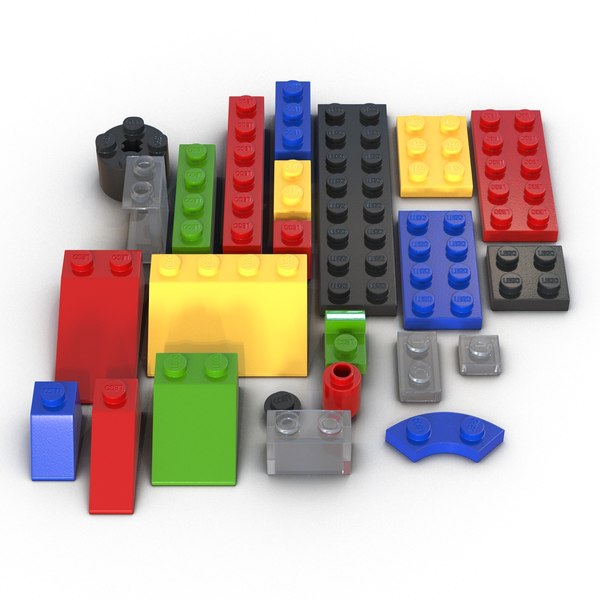 lego bricks set design 3d model