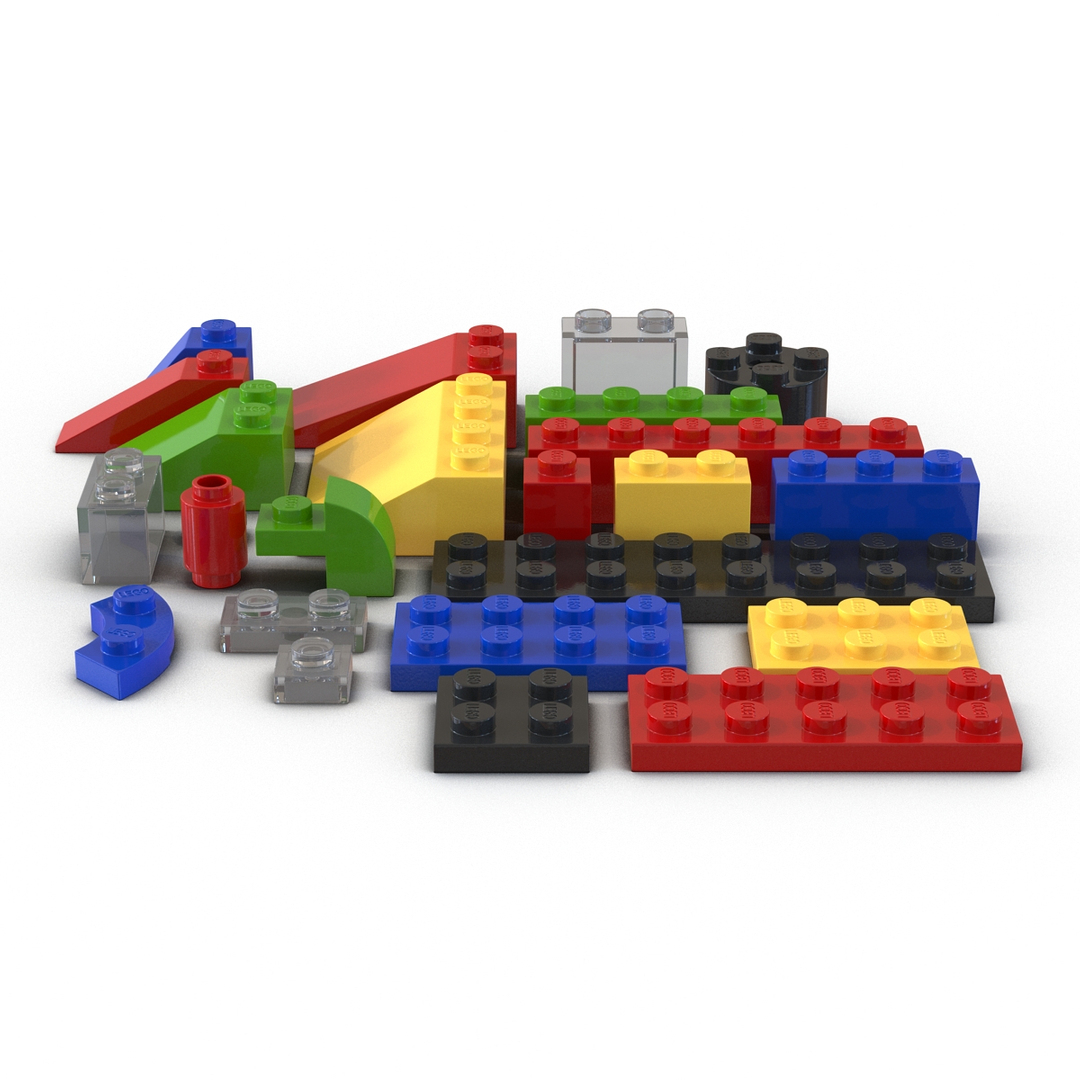 lego bricks set design 3d model
