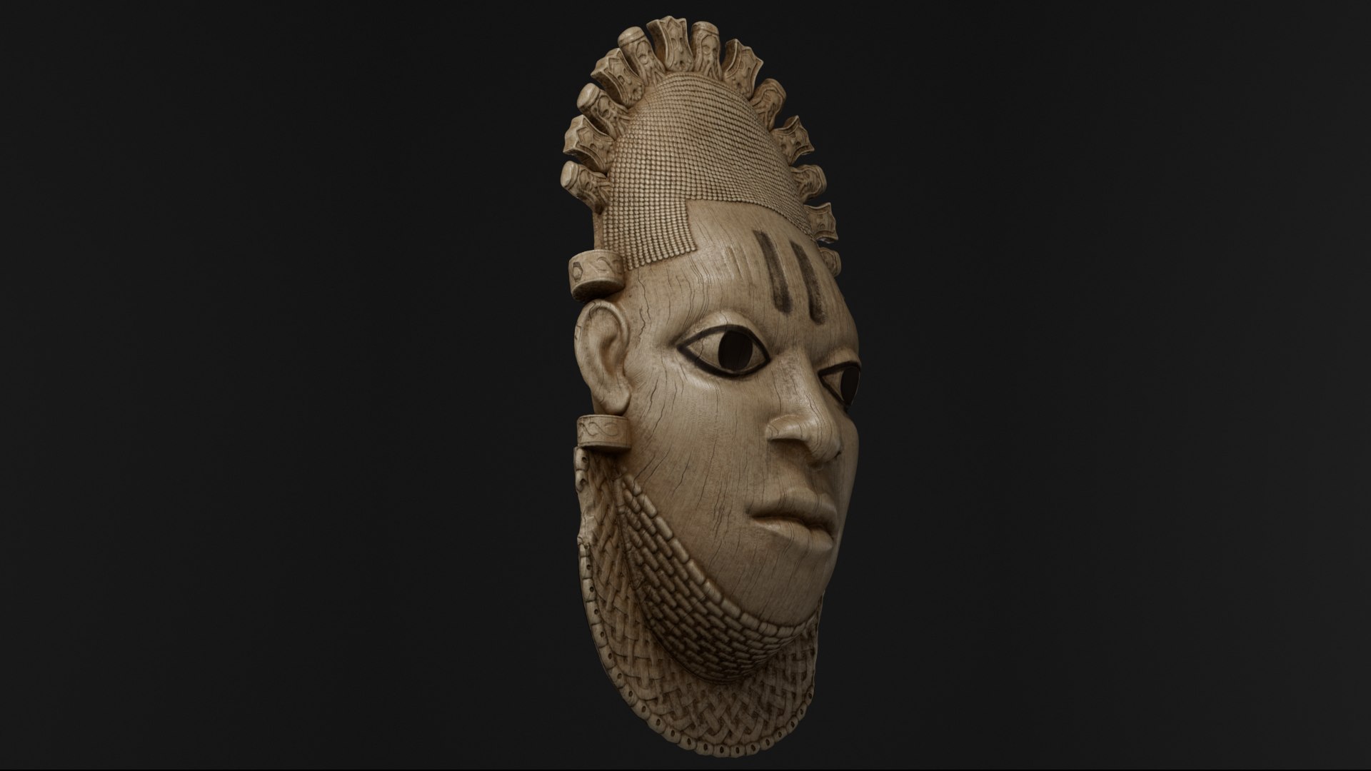 Mask Of Queen Idia Model - TurboSquid 1960622
