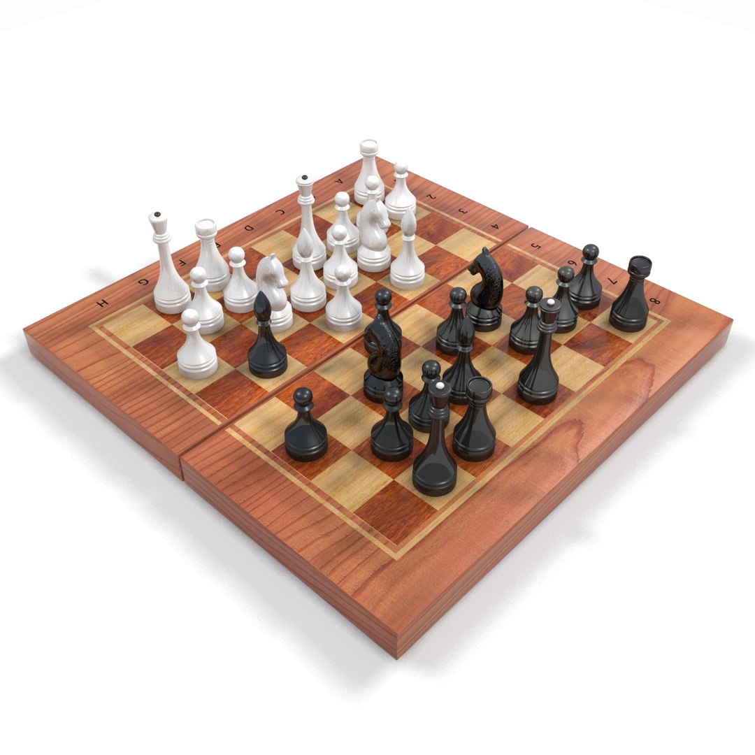 3d Model Chess Set Board
