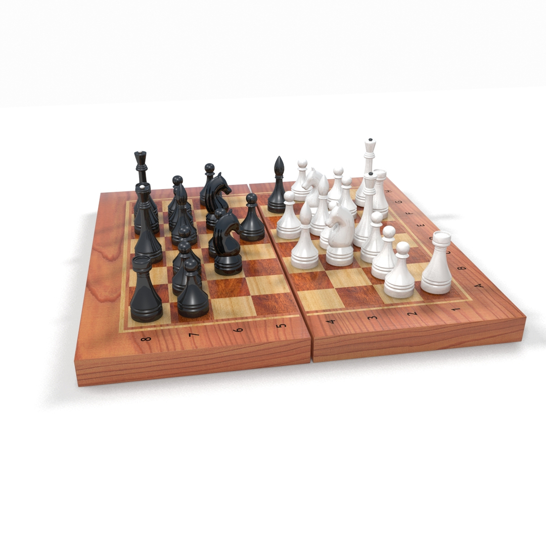 3d Model Chess Set Board