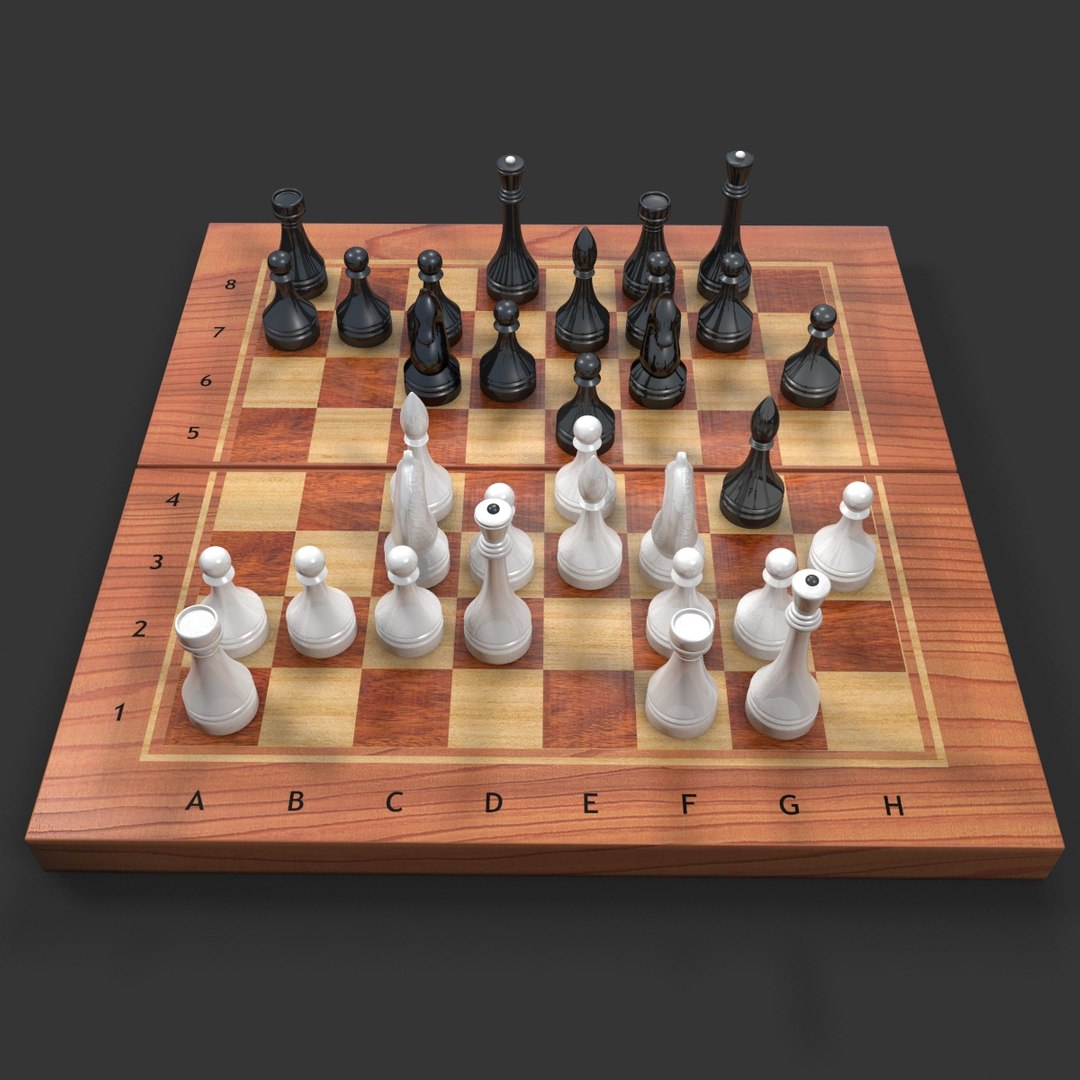 3d Model Chess Set Board