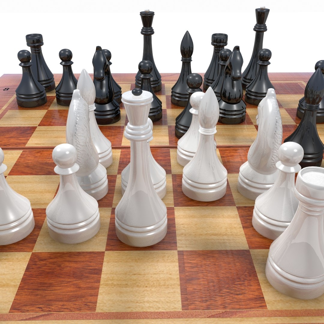 3d Model Chess Set Board