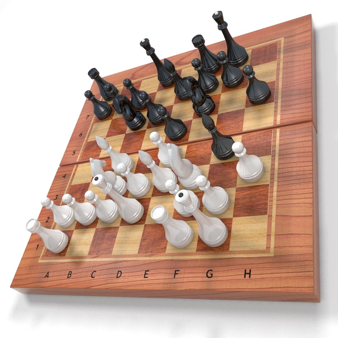 3d Model Chess Set Board