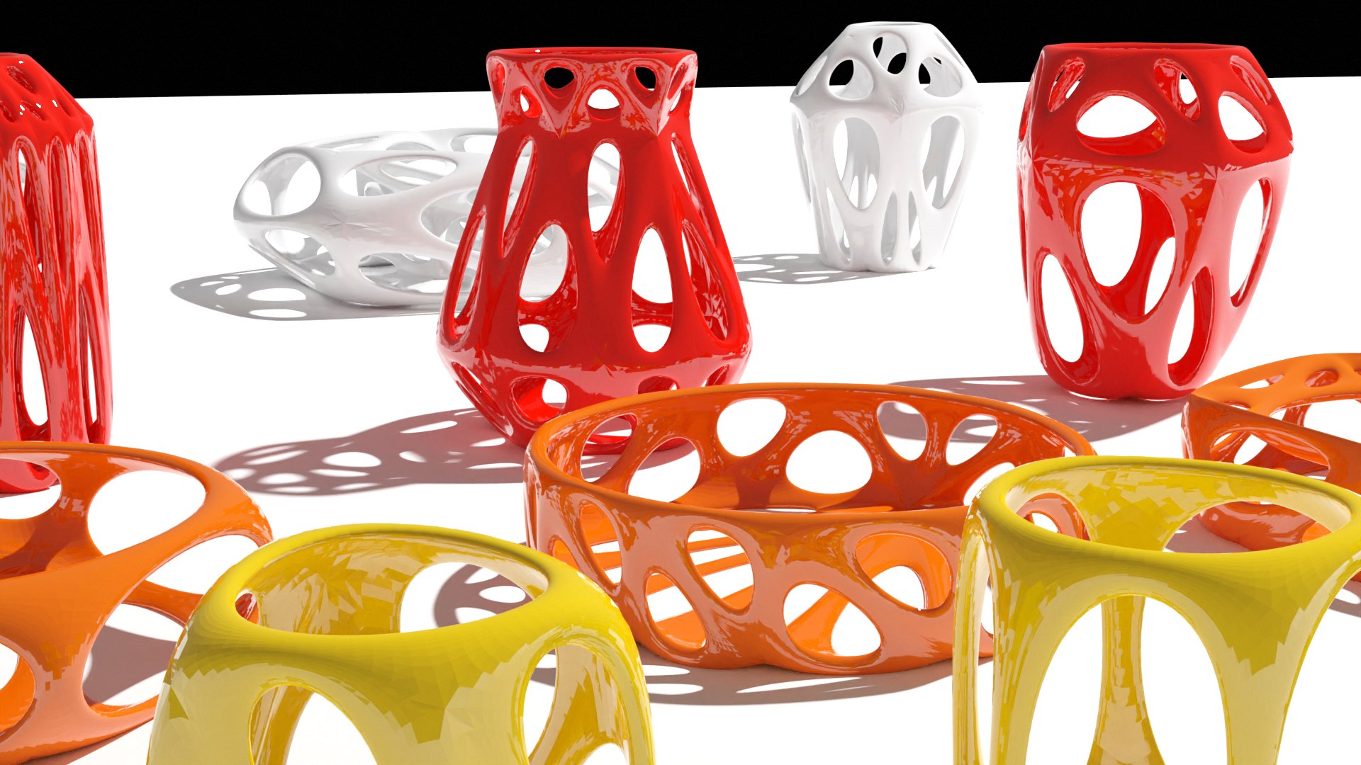 3D Organic Skeletal Vases - TurboSquid 2062138