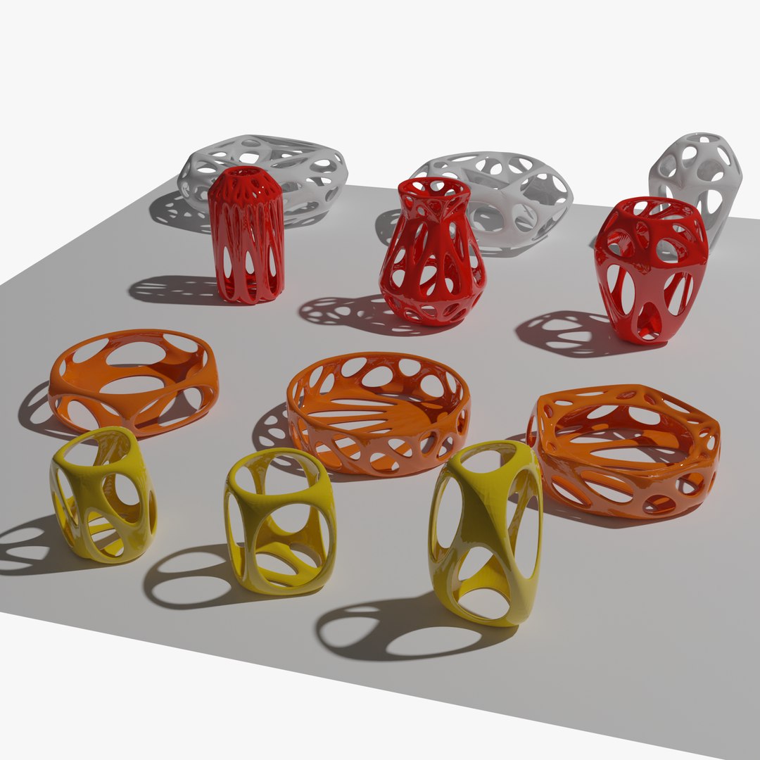 3D Organic Skeletal Vases - TurboSquid 2062138