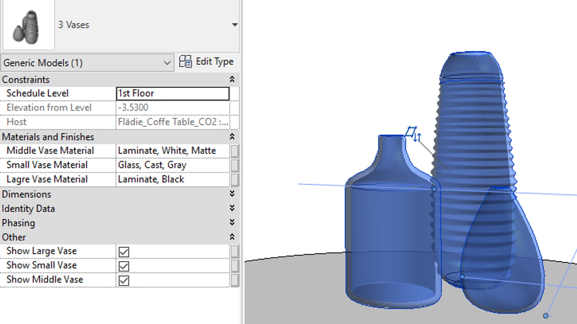 3D - Revit Family Vase Model - TurboSquid 1622035