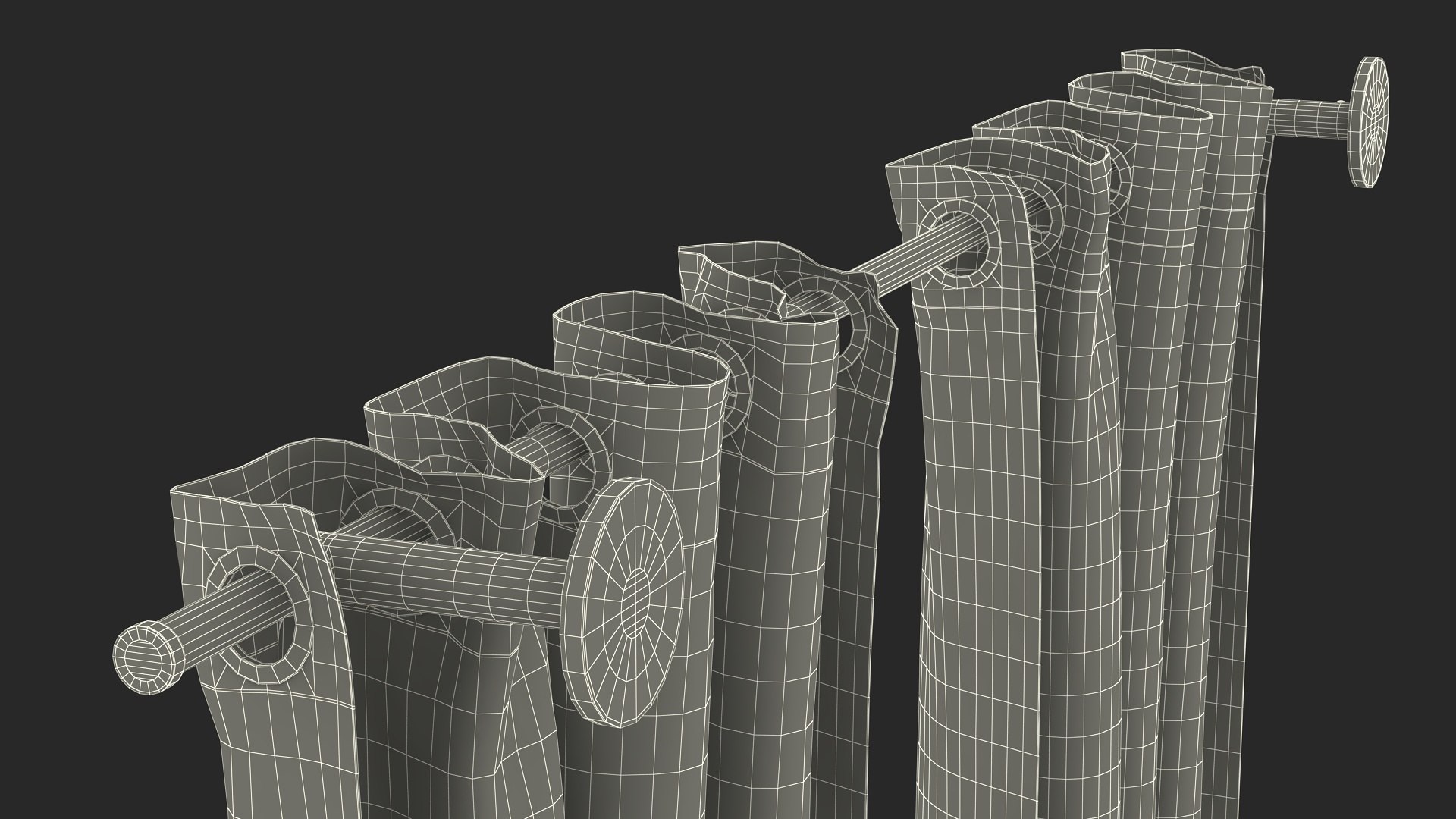 3D Classic Drapery On Metal Curtain Rod Model - TurboSquid 2315017