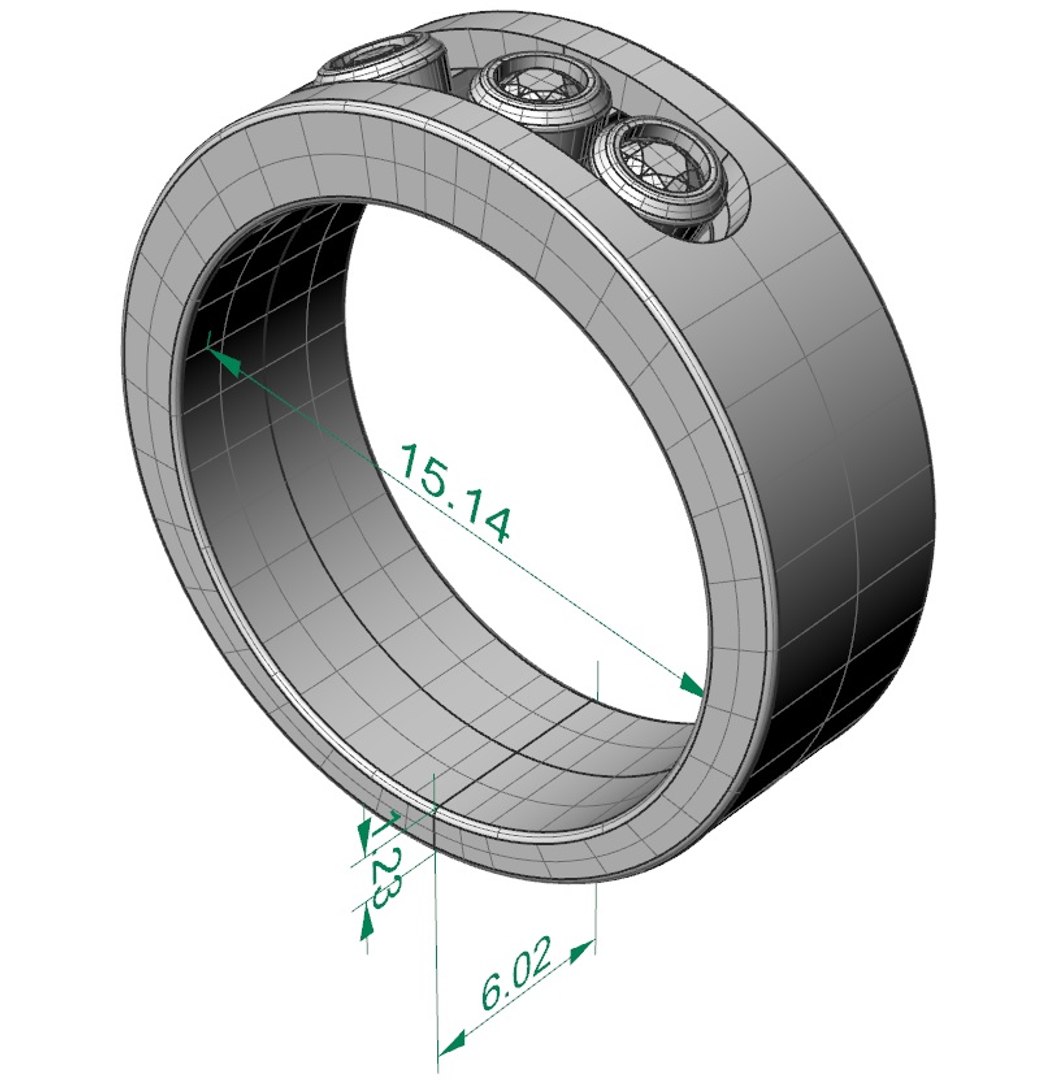 Ring movable stones 3D model - TurboSquid 1682849