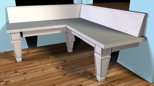 corner bench chair 3d model