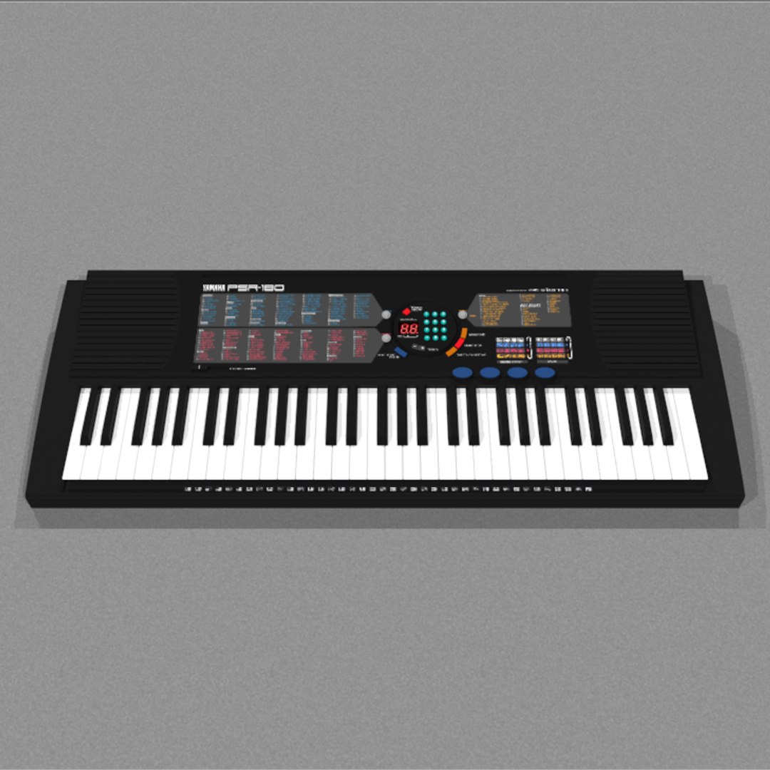 3d C4d Piano Synthesizer Keyboard