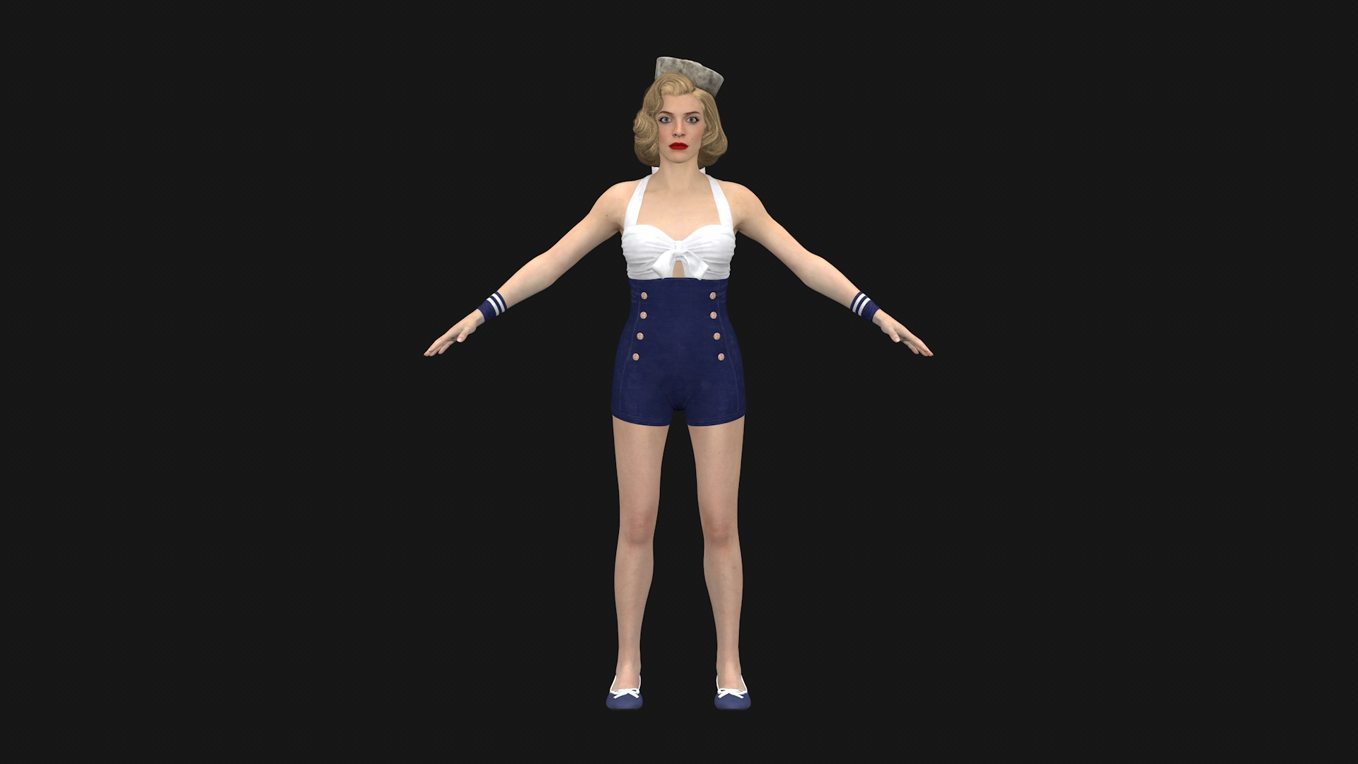3d Pinup Girl Model Turbosquid 1677519