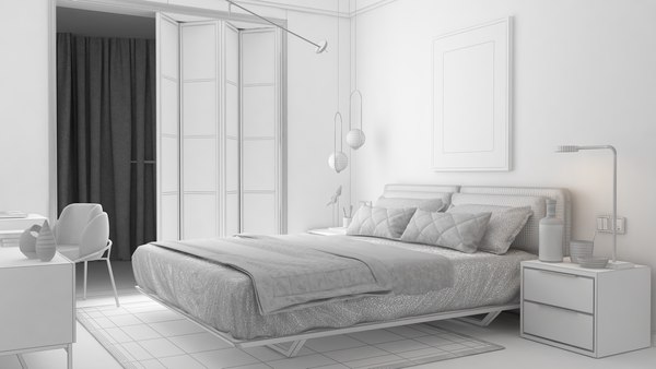 3D bedroom modern render - TurboSquid 1550961