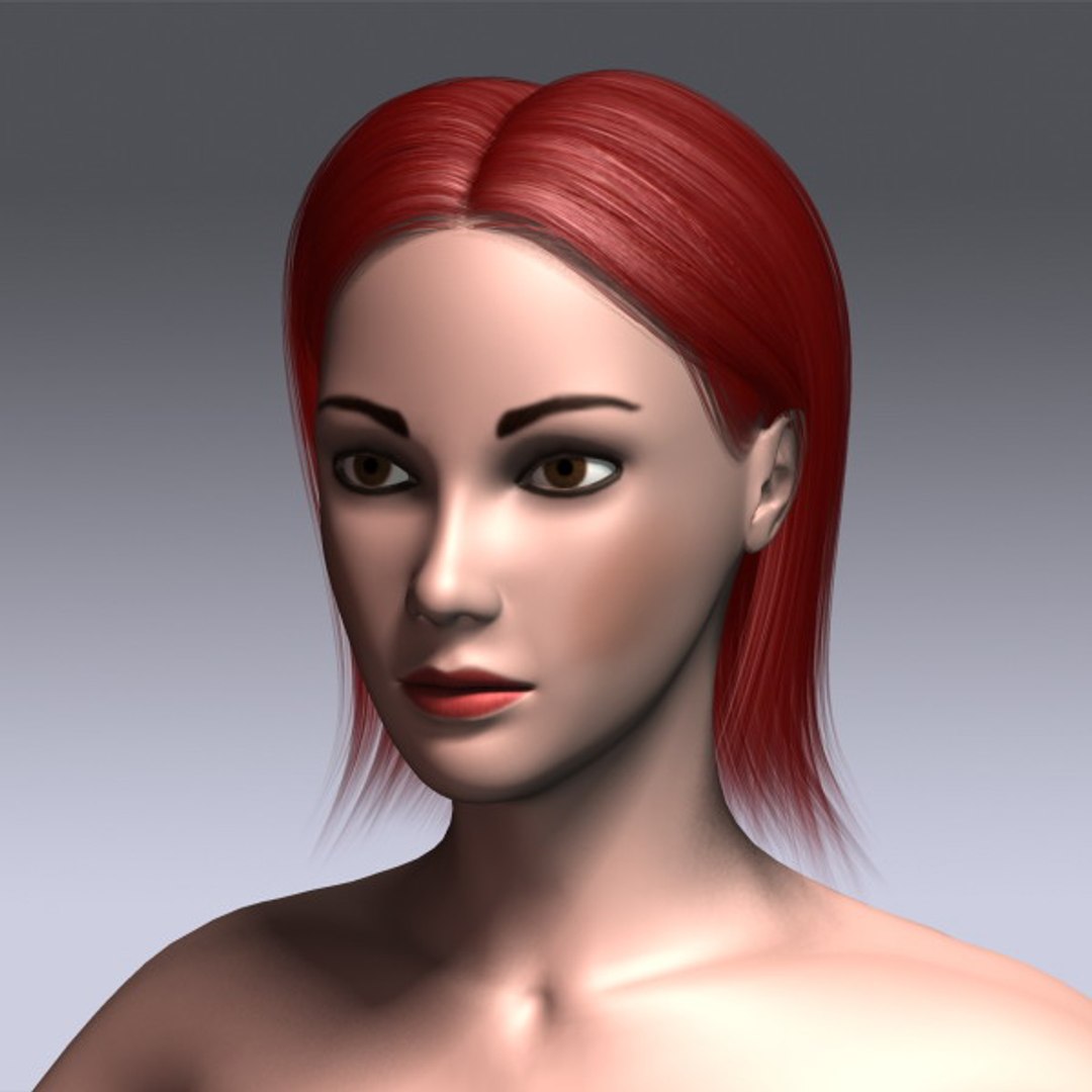 Barbara Hair Human Character 3d Obj