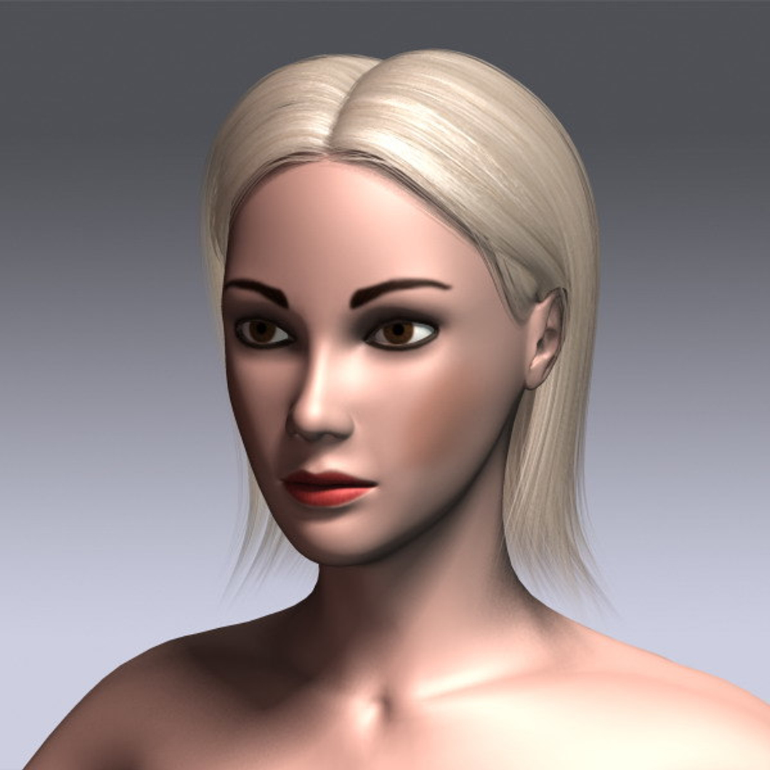 Barbara Hair Human Character 3d Obj