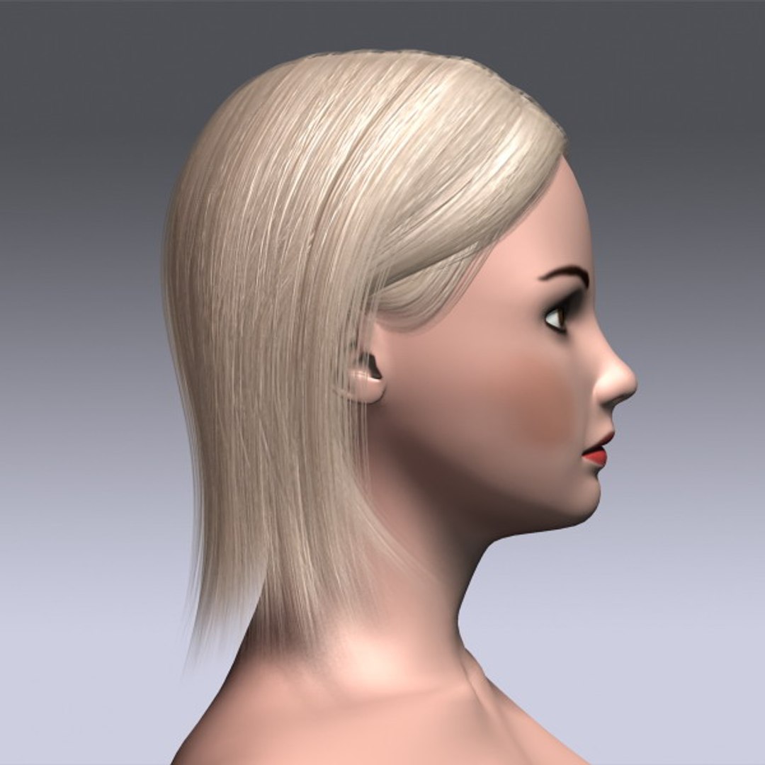 Barbara Hair Human Character 3d Obj
