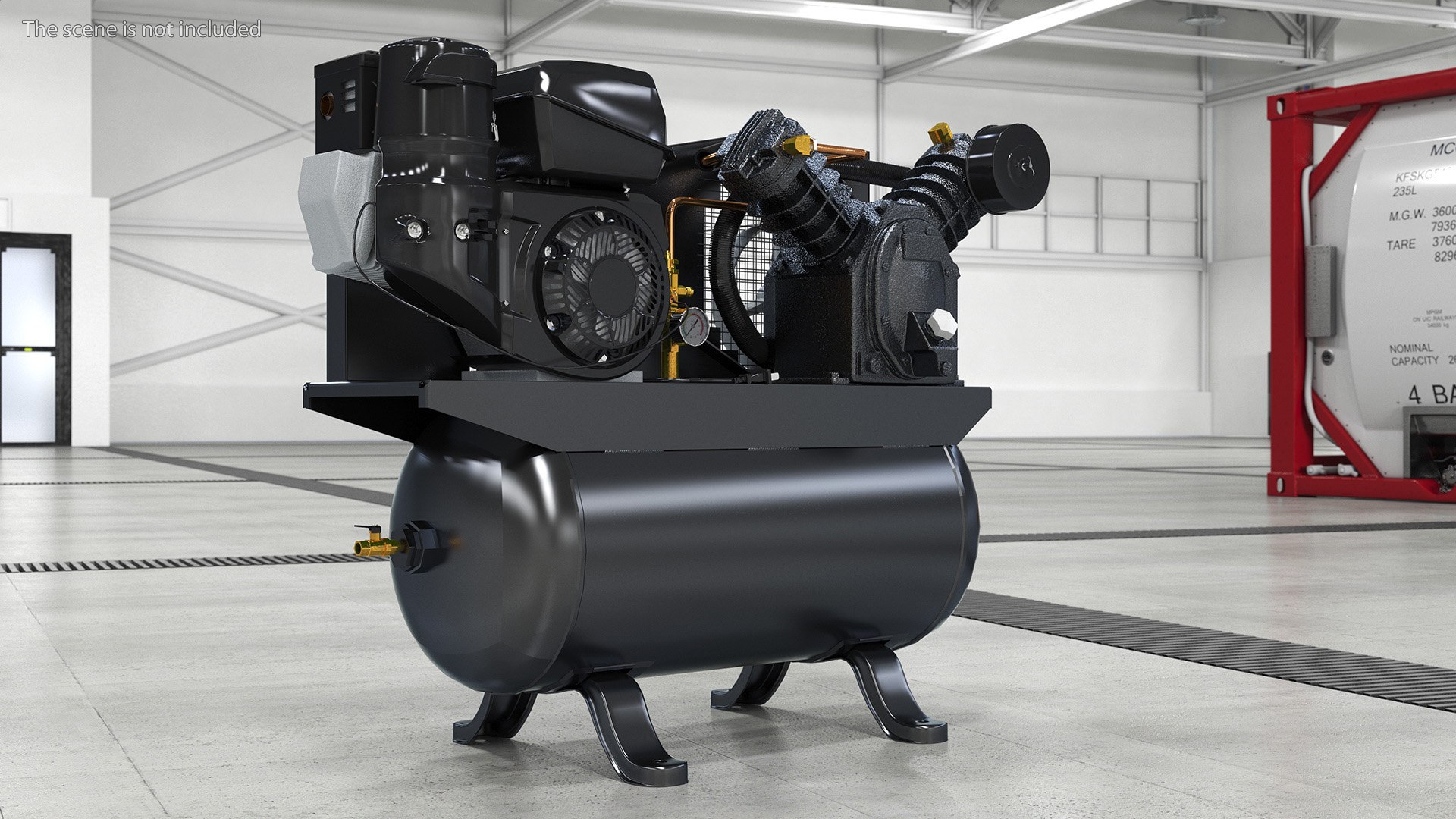 Stationary Electric Air Compressor Black 3D - TurboSquid 2148974