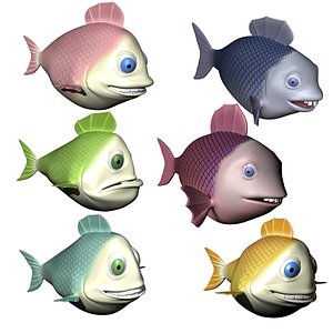 Collection Cartoon Fish 3D Models for Download | TurboSquid
