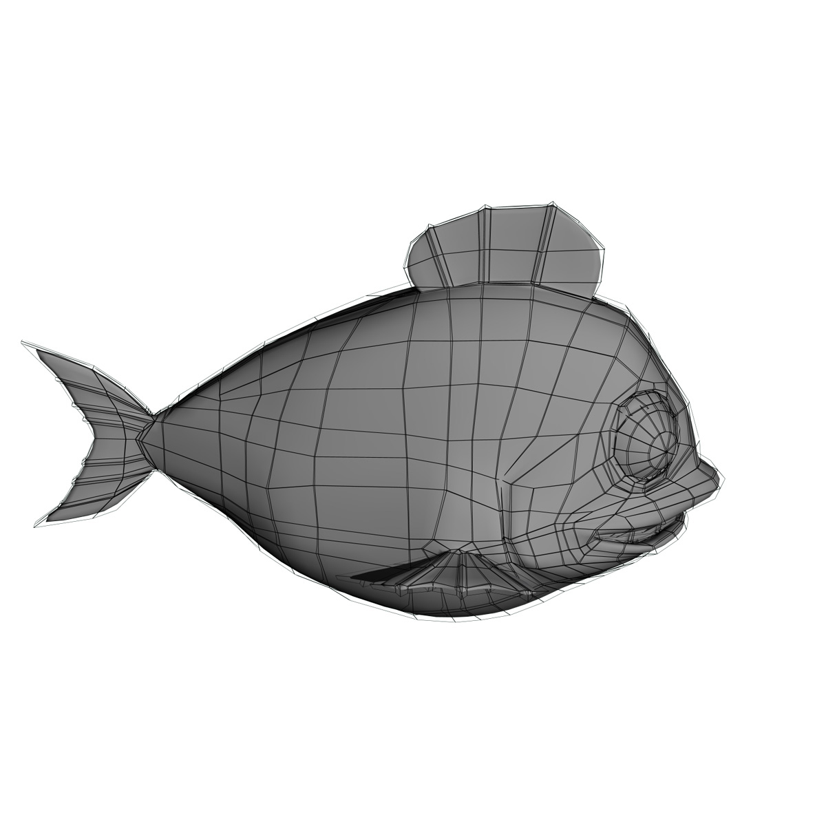 3ds max fish cartoon characters rigged