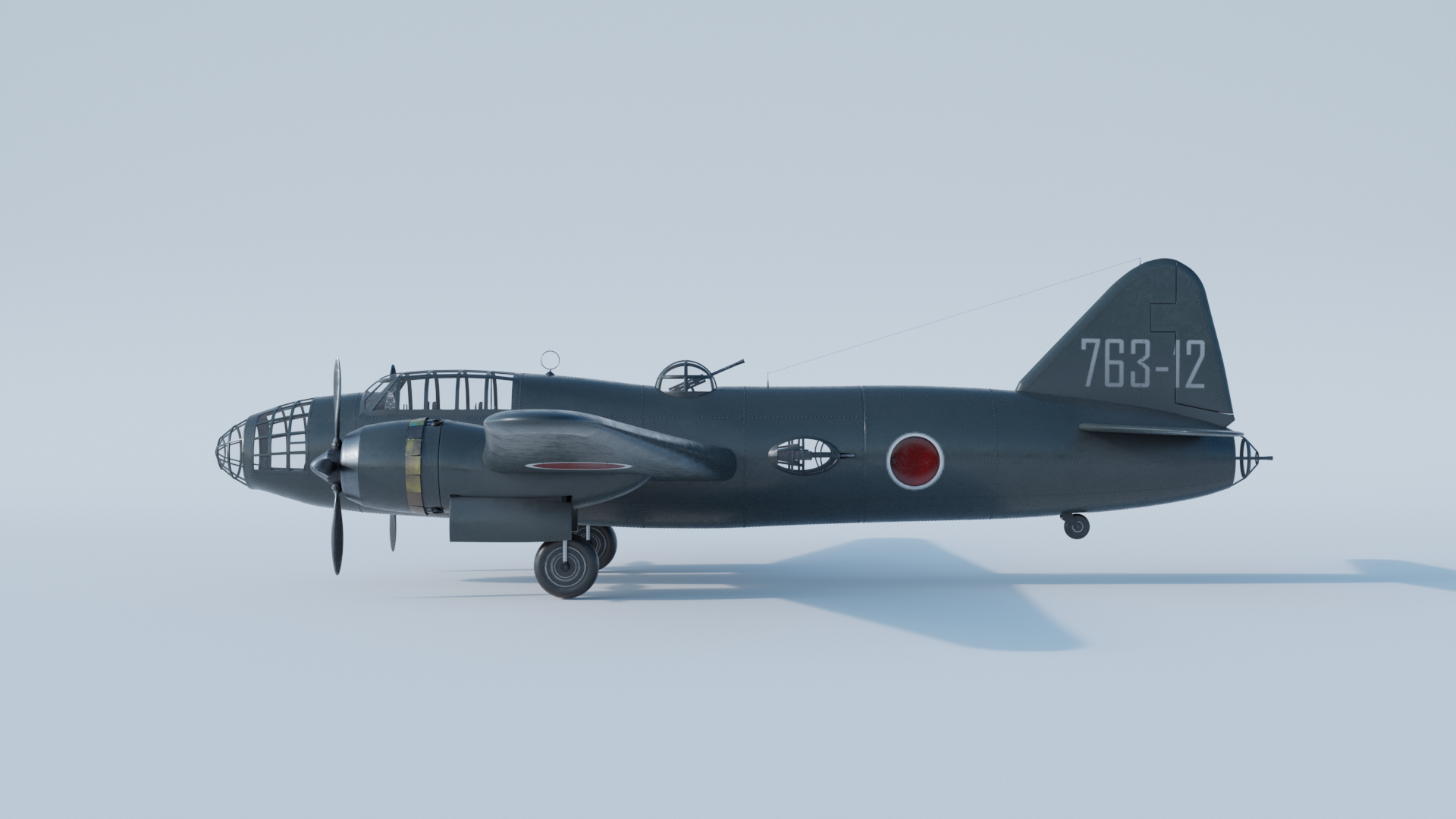 3D Mitsubishi G4M Airplane model - TurboSquid 2003563