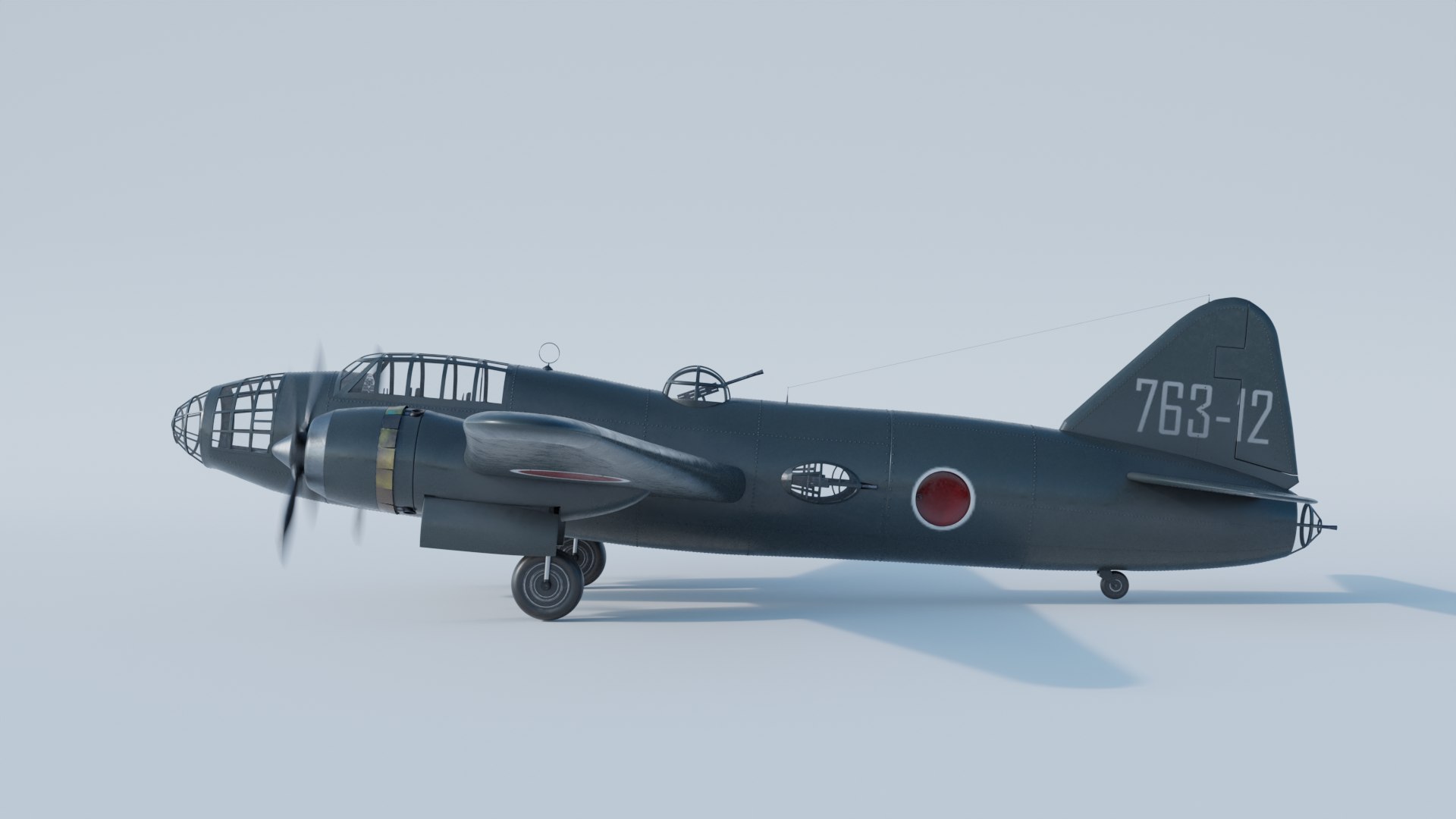 3D Mitsubishi G4M Airplane Model - TurboSquid 2003563